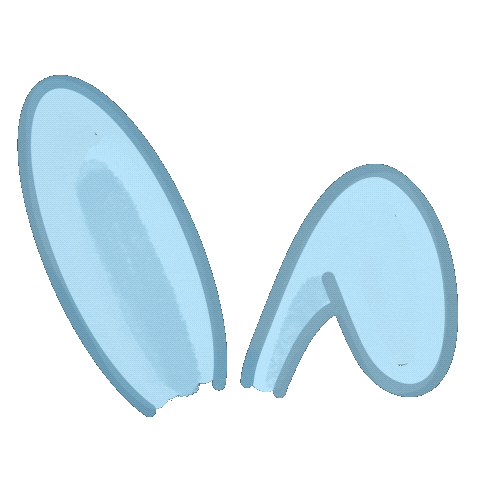 Easter Bunny Ears Sticker by Clive and Bacon for iOS & Android | GIPHY