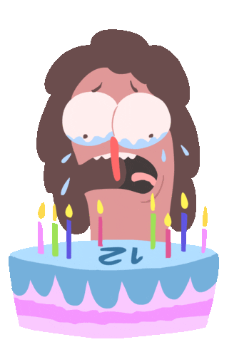 Happy Birthday Crying Sticker by Noam Sussman for iOS & Android | GIPHY
