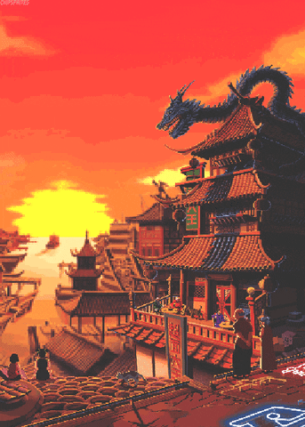 Pixel Scenery Gifs Spring References, Backgrounds 3 (Pixel Sceneries)