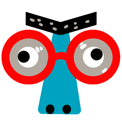 Glasses Sticker by María Victoria for iOS & Android | GIPHY