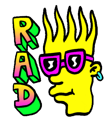Rad Sticker by Russell Taysom for iOS & Android | GIPHY