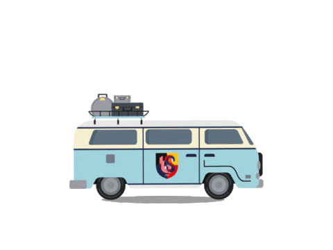 Road Trip Van Sticker by Beautiful Destinations for iOS & Android | GIPHY