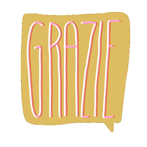 Italian Thank You Sticker by Qualcosa di Erre for iOS & Android | GIPHY