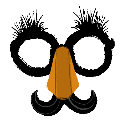 Groucho Marx Eyes Sticker by Marian Blairian Illustration for iOS ...