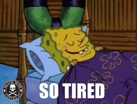 Tired Spongebob Squarepants GIF by Death Wish Coffee - Find & Share on ...