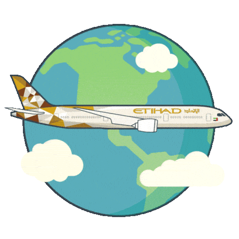Flying Abu Dhabi Sticker by Etihad Airways for iOS & Android | GIPHY