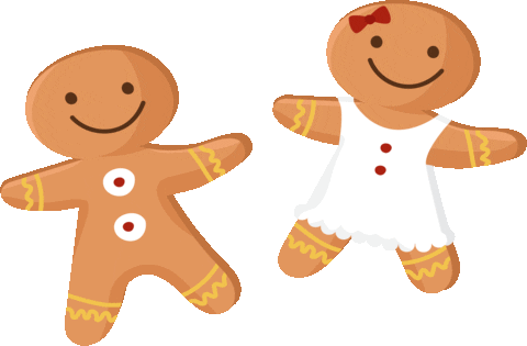 Happy Gingerbread Man Sticker for iOS & Android | GIPHY