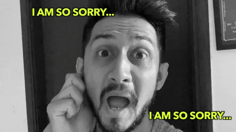 I Am So So Sorry GIF by DigitalPratik™ - Find & Share on GIPHY
