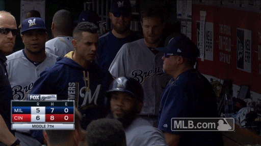 Milwaukee Brewers Dugout Celebration GIF by MLB - Find & Share on GIPHY