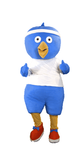 Bluebird Running Sticker by Roparun for iOS & Android | GIPHY