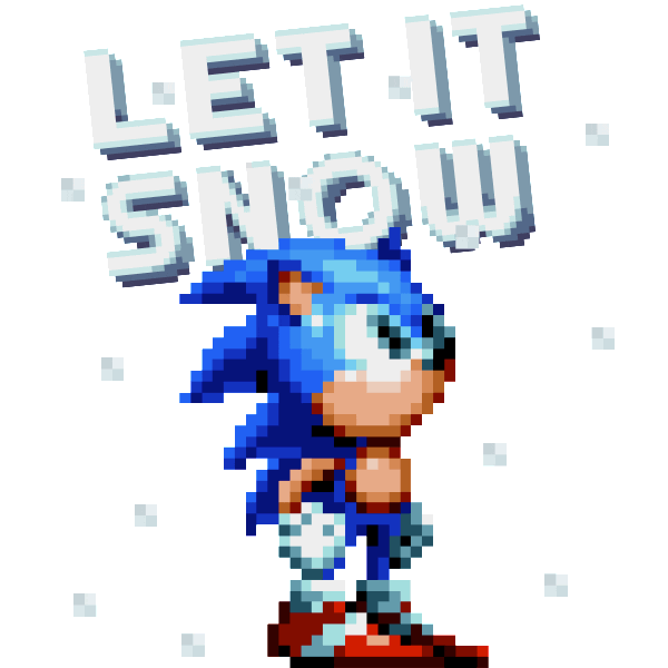 Let It Snow Christmas Sticker by Sonic the Hedgehog for iOS & Android ...