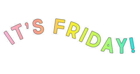 It'S Friday Rainbow Sticker by Jess Stempel for iOS & Android | GIPHY