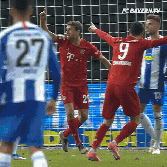 Celebrating Champions League GIF by FC Bayern Munich - Find & Share on ...