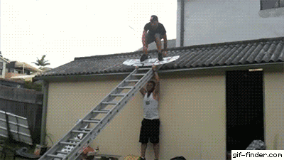 Ladder Surf - VideosGifs.com