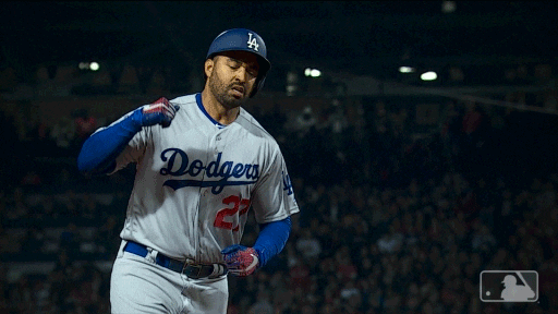 Flexing Los Angeles Dodgers GIF by MLB - Find & Share on GIPHY
