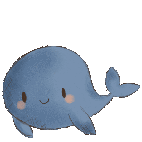 Whale Love Sticker by Mister O‘Lui for iOS & Android | GIPHY