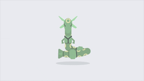 Simple Rayquaza GIF - (Vector Animation) [OC] : r/pokemon