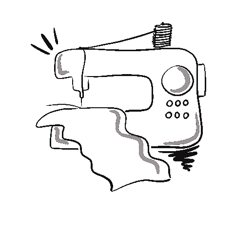 Sewing Fabric Sticker by cherrypicking for iOS & Android | GIPHY