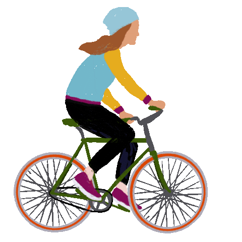 Girl Bike Sticker by NickiP for iOS & Android | GIPHY