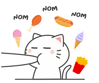 Nom Nom Cat GIF by Kiki - Find & Share on GIPHY