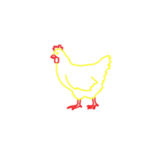 Neon Chicken Sticker by dylanreitz for iOS & Android | GIPHY