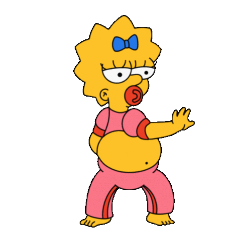 Happy Maggie Simpson Sticker for iOS & Android | GIPHY