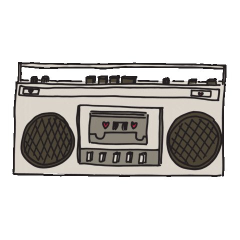 Boombox Sticker by Darcy Miller for iOS & Android | GIPHY