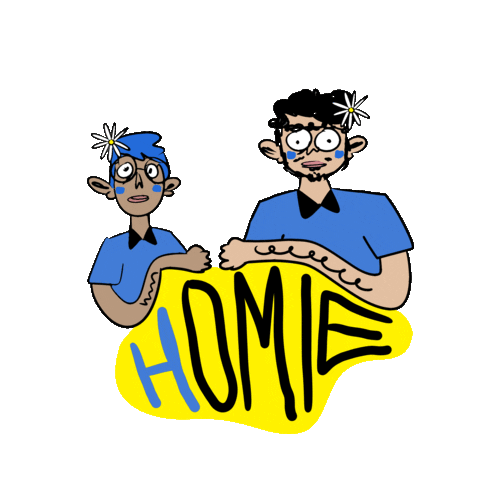 Friend Homie Sticker by goodbadcomics for iOS & Android | GIPHY