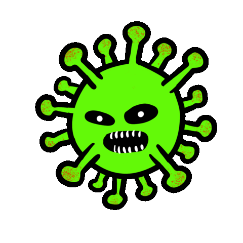 Health Virus Sticker by Darién Sánchez for iOS & Android | GIPHY