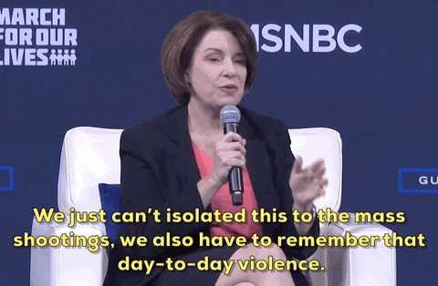 Amy Klobuchar Gun Control GIF - Find & Share on GIPHY