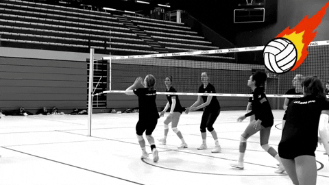 Attack Spike GIF by NUCVolleyball - Find & Share on GIPHY