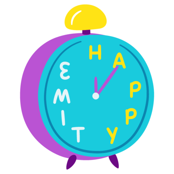 Happy Time Clock Sticker by Jonathan Mont for iOS & Android | GIPHY