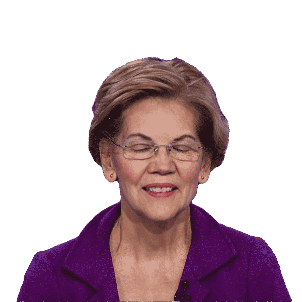 Blinking Elizabeth Warren Sticker by Josh Rigling for iOS & Android | GIPHY