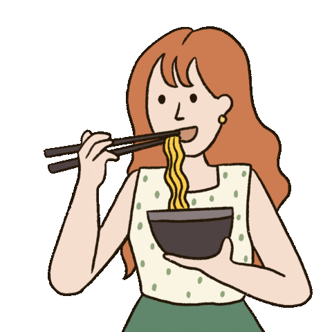 Chinese Eating Sticker by Carolynn for iOS & Android | GIPHY