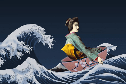 Wave Japanese GIF - Find & Share on GIPHY