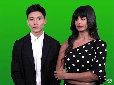 The Good Place Jameela Jamil GIF by NBC - Find & Share on GIPHY