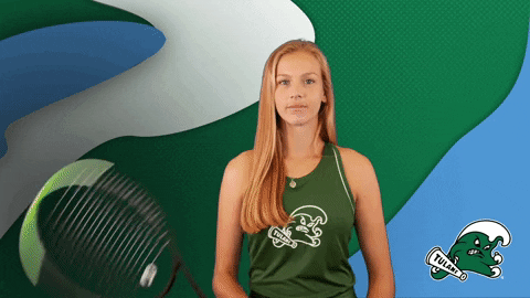 Tennis Tulane GIF by GreenWave - Find & Share on GIPHY