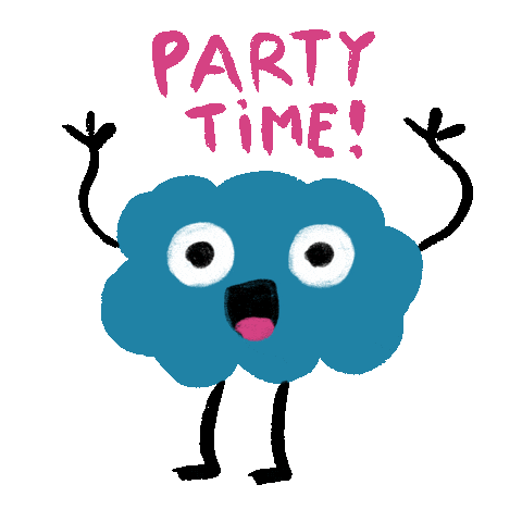 Party Time Sticker by Douglas Cavanna for iOS & Android | GIPHY