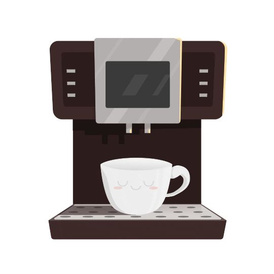 Coffee Machine Sticker by Mynd SK/CZ for iOS & Android | GIPHY