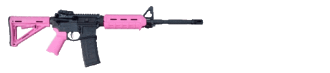 Pink Gun Sticker by Tampa Bay Girl Gang for iOS & Android | GIPHY