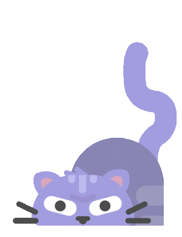 Cat Pounce Sticker by YLLW for iOS & Android | GIPHY