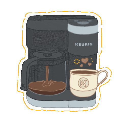 Tired Coffee Sticker by Keurig for iOS & Android | GIPHY