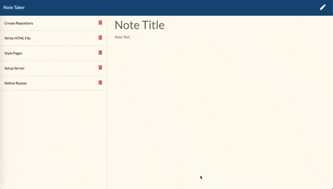 GitHub - hkennedyvi/note-taker: A simple notetaker application. Unique ...