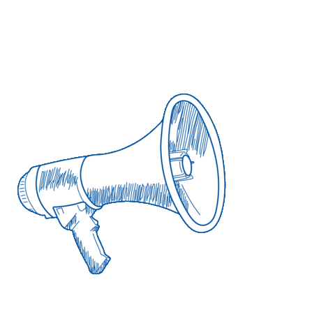 News Megaphone Sticker by #gkb2020 for iOS & Android | GIPHY