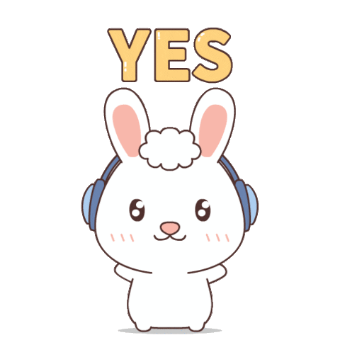 Yes Sticker by rabbittobi for iOS & Android | GIPHY