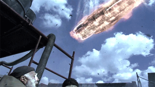 The intra-atmospheric FTL 'jump' from New Caprica from "Battlestar ...