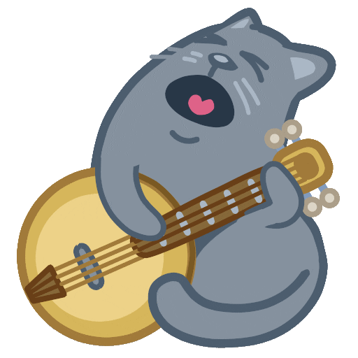 Cat Sing Sticker by Iconka for iOS & Android | GIPHY
