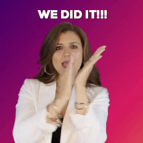 Happy We Did It GIF by Amanda Cee Media - Find & Share on GIPHY