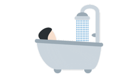 Bath Bathing Sticker by EmojiVid for iOS & Android | GIPHY