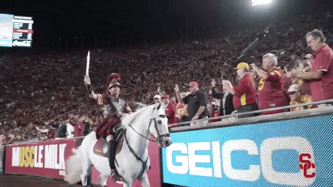 Fight On Tommy Trojan GIF by USC Trojans - Find & Share on GIPHY